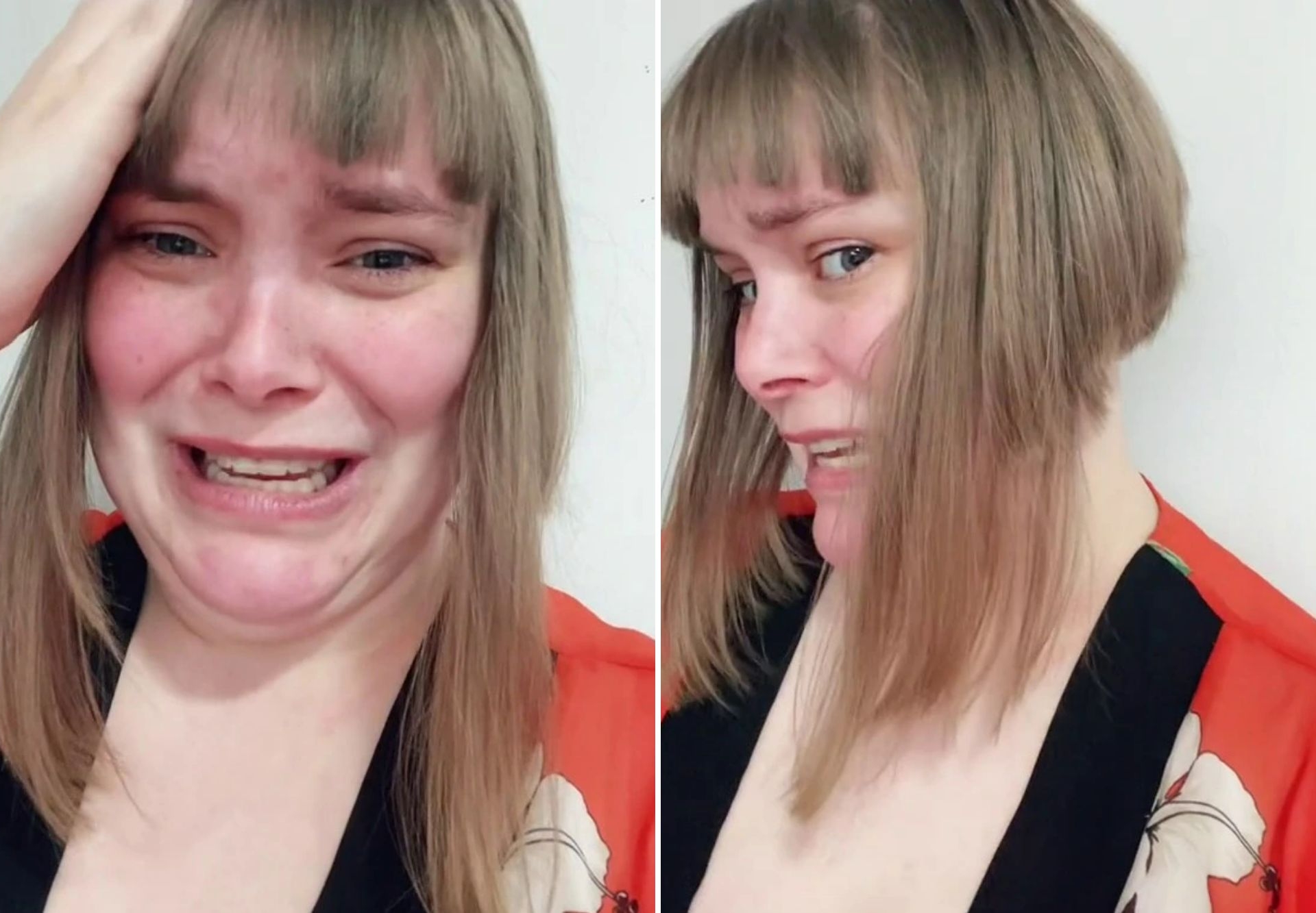 Vrouw barst in tranen uit na een héél slecht bezoek aan de kapper