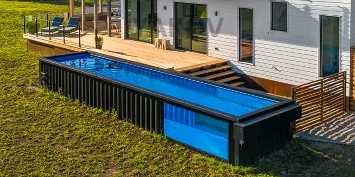 Op AliExpress kan je een containerzwembad kopen voor € 25.000,-